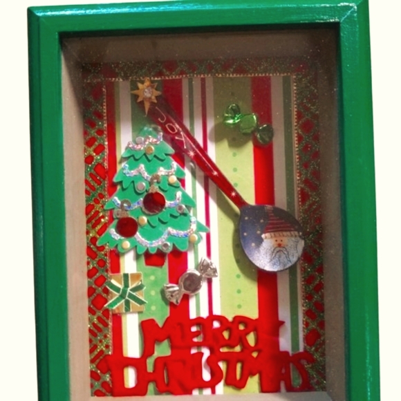 Handmade | Wall Decor | Christmas 5x7 Shadow Box Of Art With Painted ...